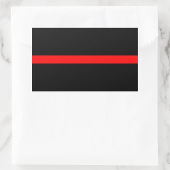 Firefighters Thin Red Line Rectangular Sticker | Zazzle