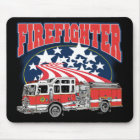 Volunteer Fire Truck Firefighter Mouse Pad | Zazzle.com