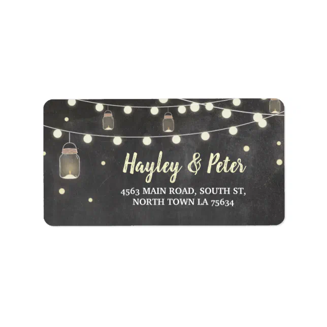 Fireflies Elegant Chalk Address Labels Stickers | Zazzle