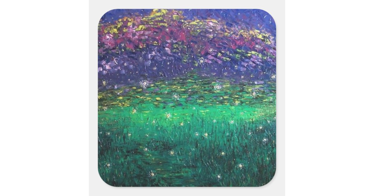 Fireflies Glow Bugs Original Firefly Art Sticker | Zazzle