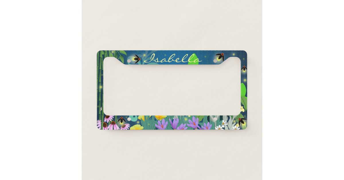 Fireflies License Plate Frame | Zazzle
