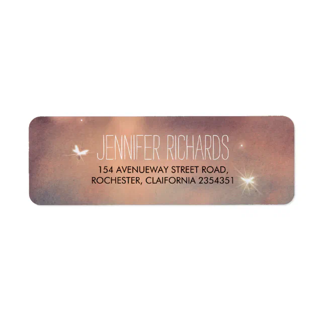 Fireflies Wedding Rustic Label | Zazzle