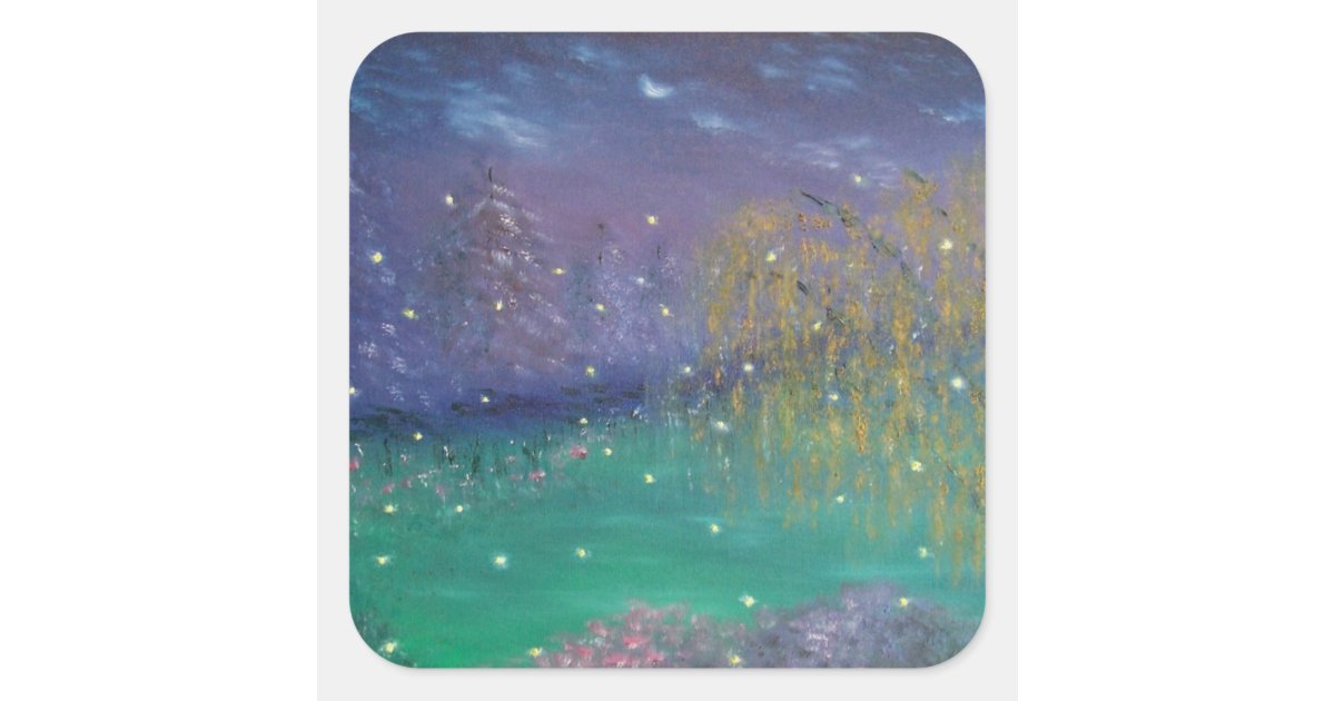 Firefly Landscape Art Sticker | Zazzle