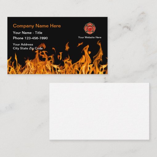 Firehouse Firefighter Business Card | Zazzle