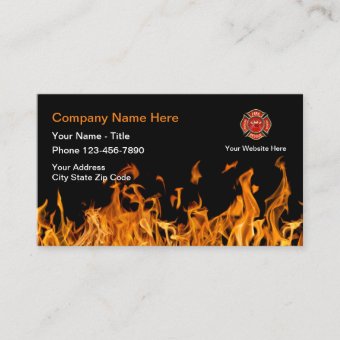 Firehouse Firefighter Business Card | Zazzle