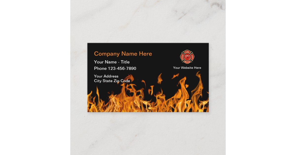 Firehouse Firefighter Business Card | Zazzle