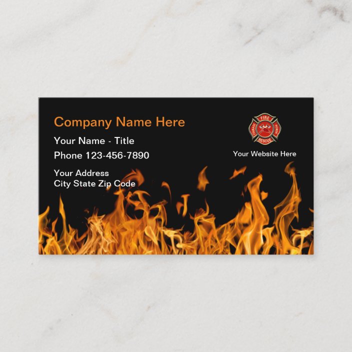 Firehouse Firefighter Business Card | Zazzle