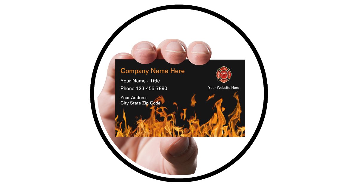 Firehouse Firefighter Business Card | Zazzle
