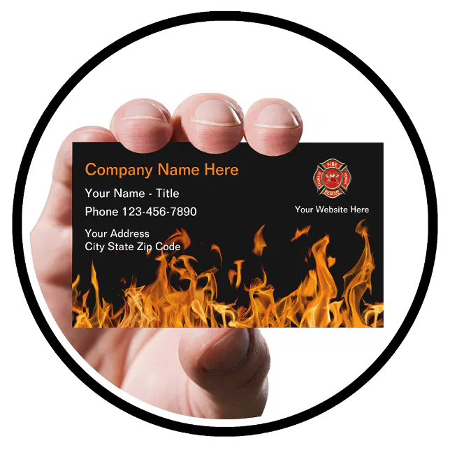 Firehouse Firefighter Business Card | Zazzle