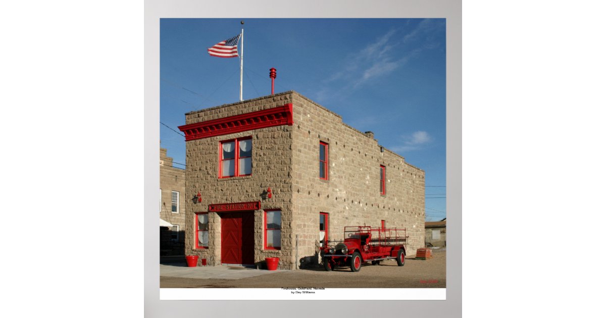 Firehouse, Goldfield, Nevada Poster | Zazzle