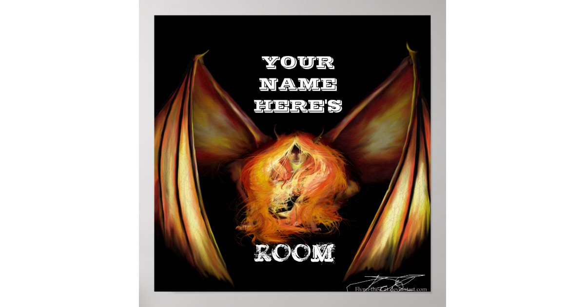 Firelight Personalised Door Poster | Zazzle