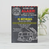 Fireman Firefighter Retirement Invitation | Zazzle