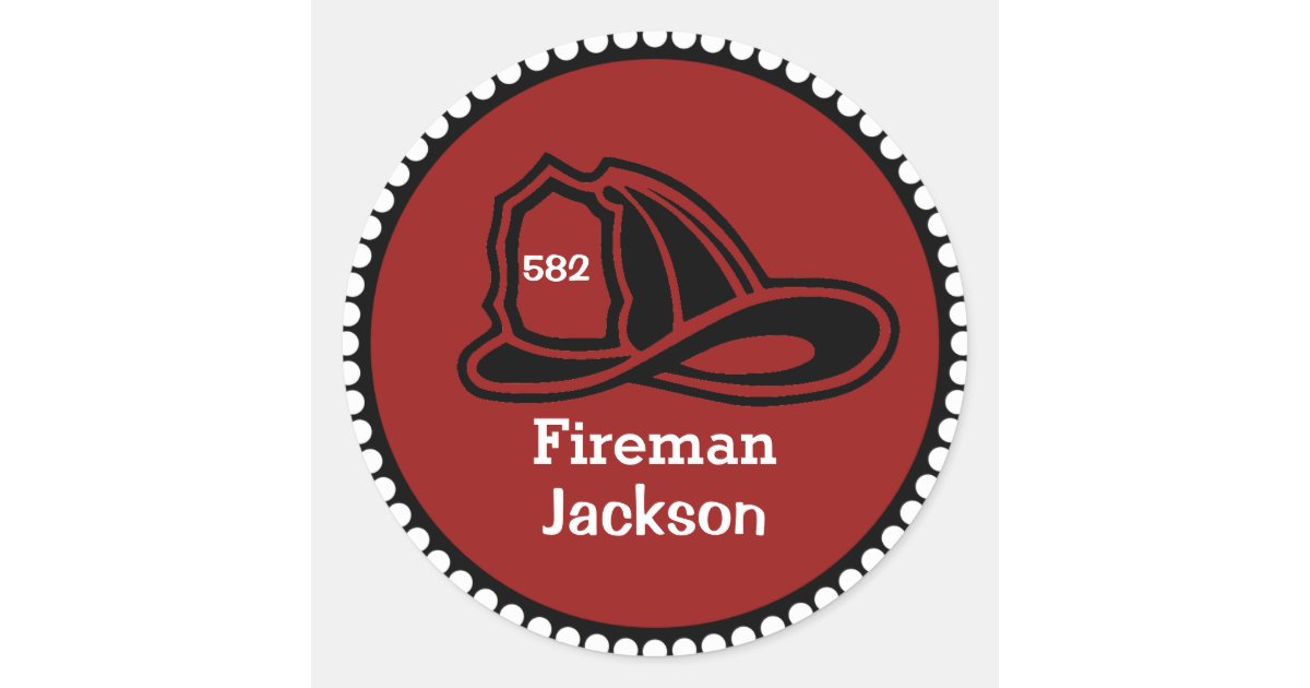Fireman Hat Stickers | Zazzle