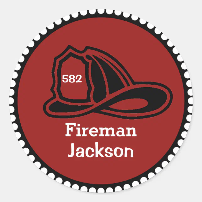 Fireman Hat Stickers | Zazzle
