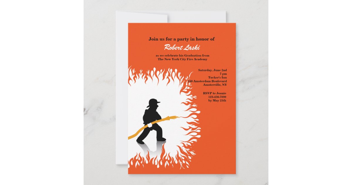 Fireman Invitation | Zazzle