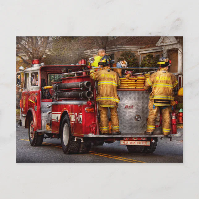 Fireman - Metuchen Fire Department Postcard | Zazzle