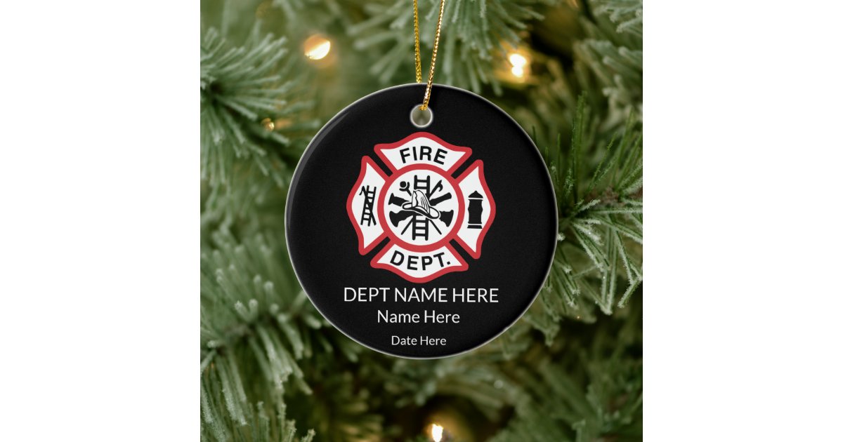 Fireman Personalized Firefighter Ceramic Ornament | Zazzle