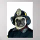 Fireman Pug poster | Zazzle