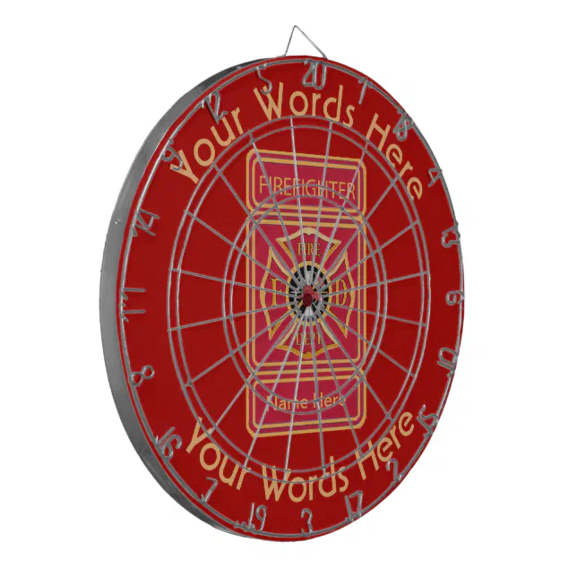 Fireman's Cross Custom Dartboard With Darts | Zazzle