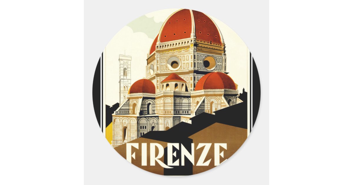 FIRENZE CLASSIC ROUND STICKER | Zazzle