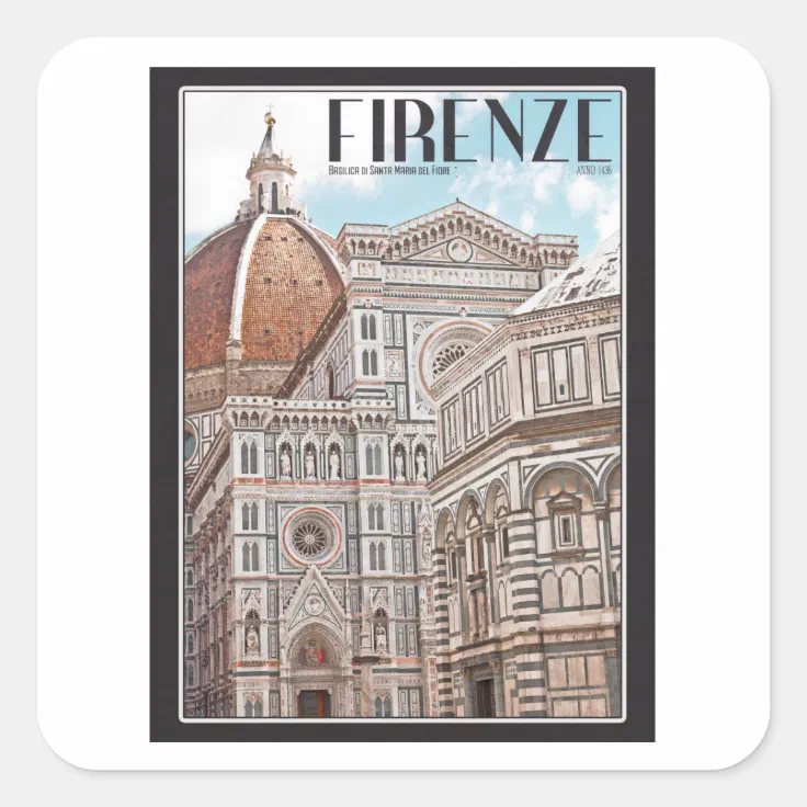 Firenze Duomo Square Sticker | Zazzle