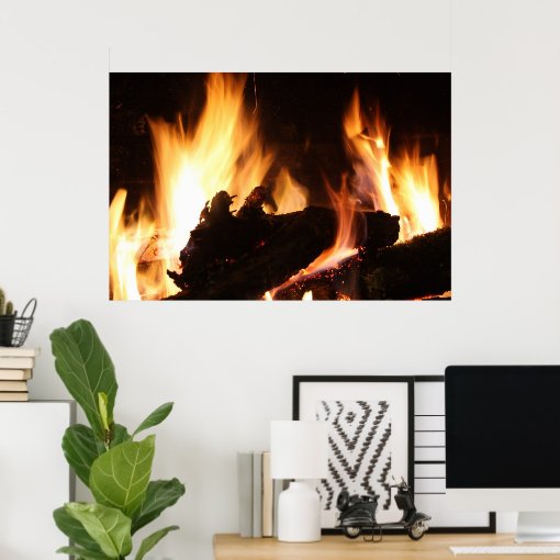 Fireplace Canvas Print | Zazzle