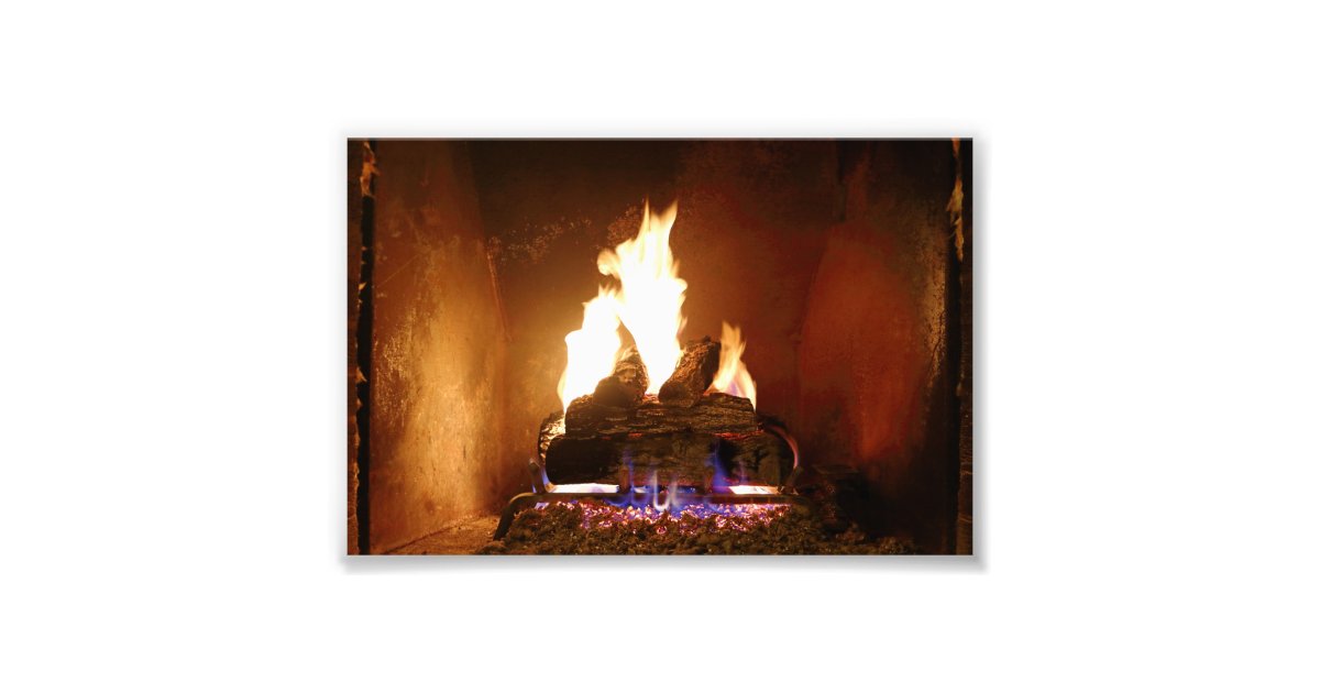 Fireplace Photo Print | Zazzle
