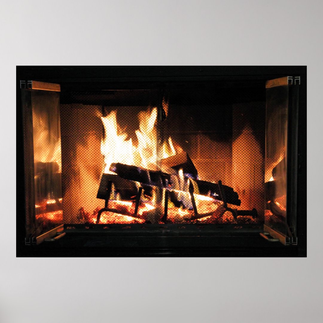 Fireplace Poster | Zazzle