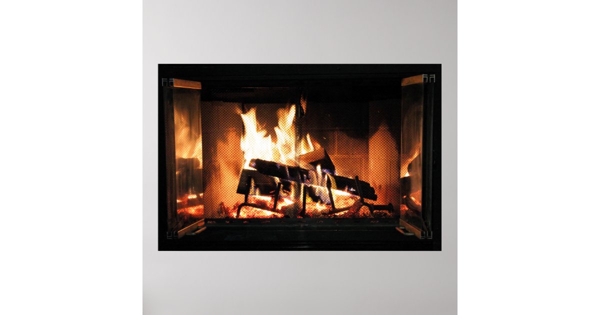 Fireplace Poster | Zazzle