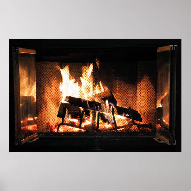 Fireplace Poster | Zazzle