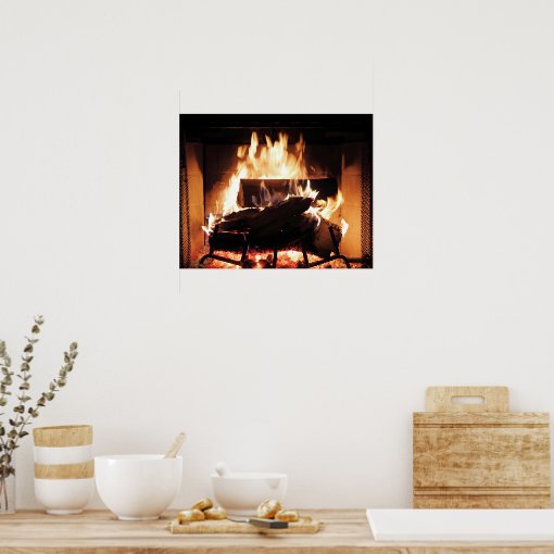 Fireplace Poster | Zazzle