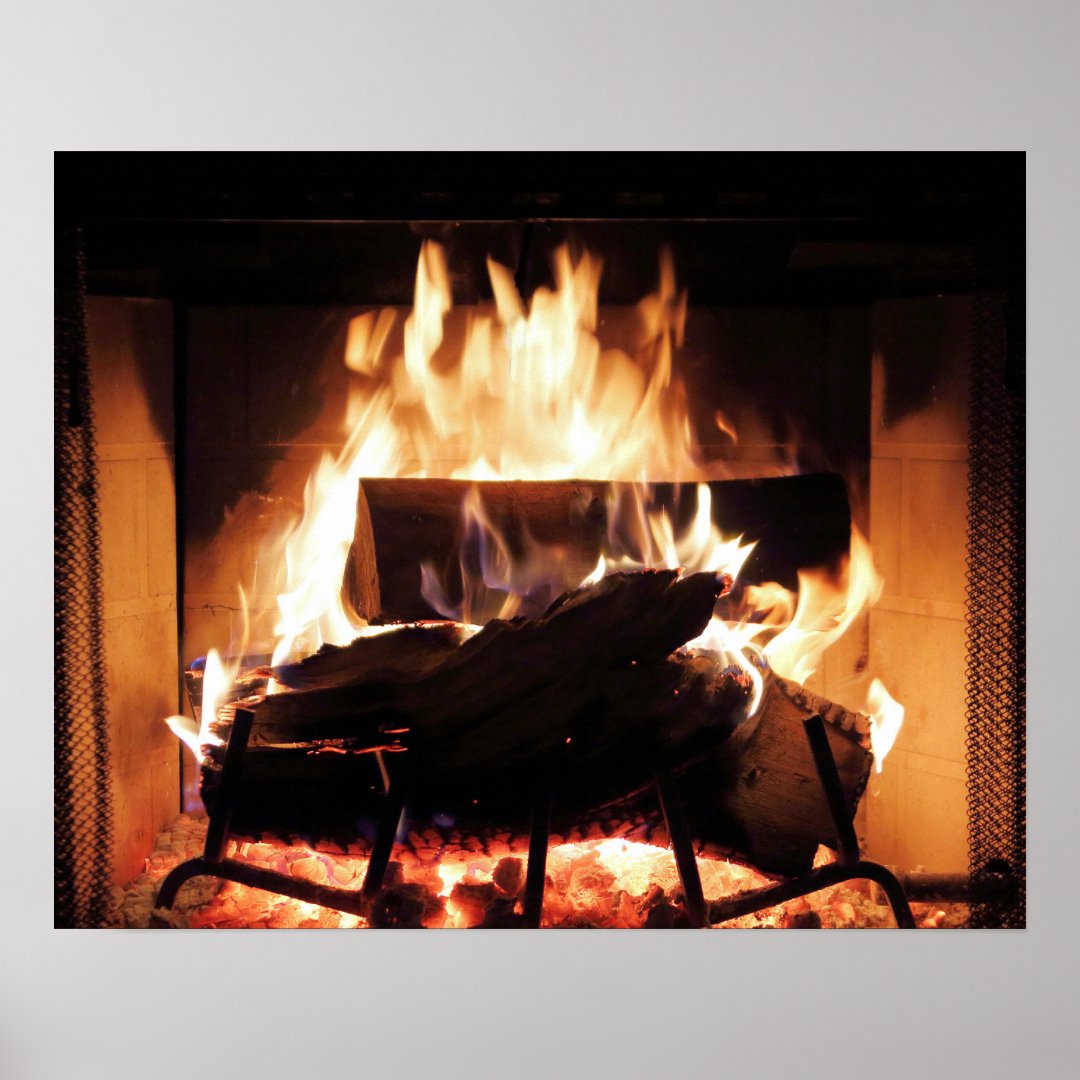 Fireplace Poster | Zazzle