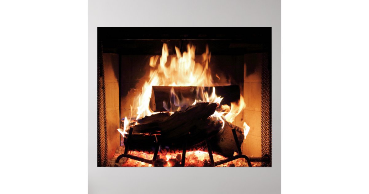 Fireplace Poster | Zazzle
