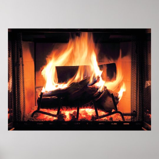 Fireplace Poster | Zazzle.com