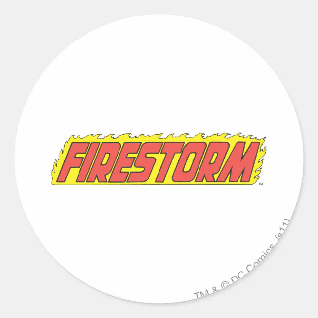 Firestorm Logo Classic Round Sticker | Zazzle