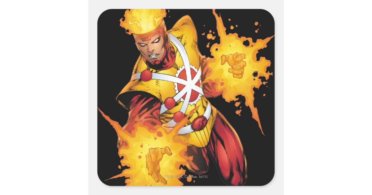 Firestorm Punch Square Sticker | Zazzle