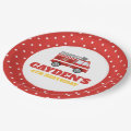 Firetruck Firefighter Birthday Party Paper Plates | Zazzle