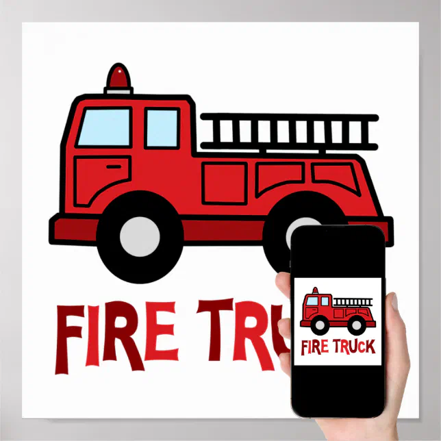 Firetruck Poster | Zazzle