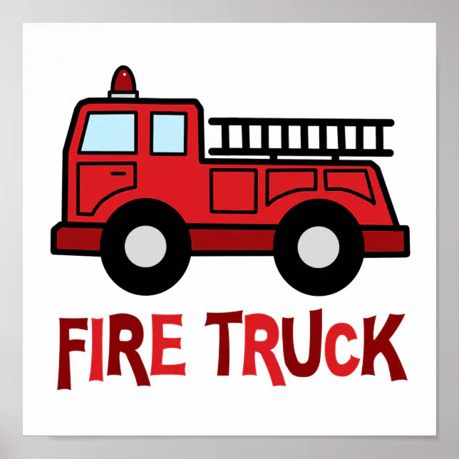 Firetruck Poster | Zazzle