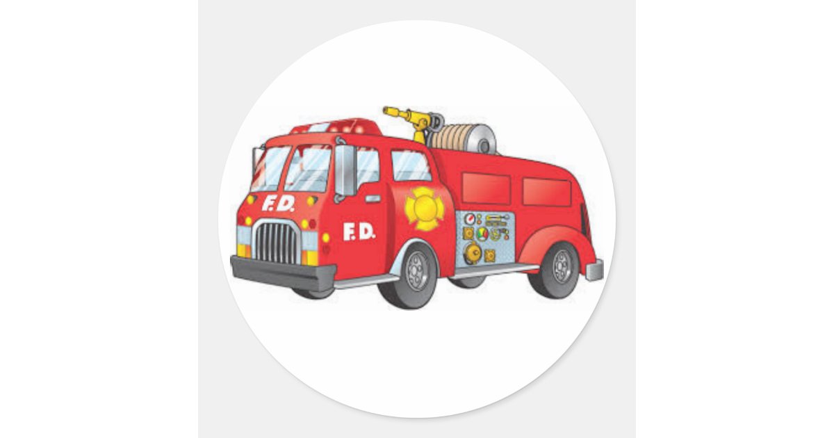 Firetruck Sticker | Zazzle
