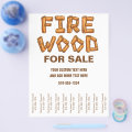 Firewood Fire Wood for Sale Flyer Tear Off Strips | Zazzle
