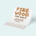 Firewood Fire Wood for Sale Flyer Tear Off Strips | Zazzle