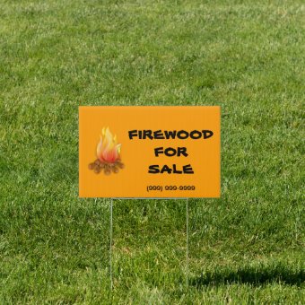 Firewood For Sale Yard Sign | Zazzle