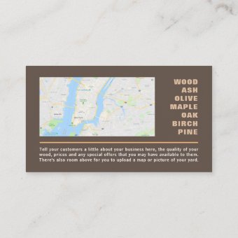 Firewood, Lumber/Timber/Wood Yard Business Card | Zazzle