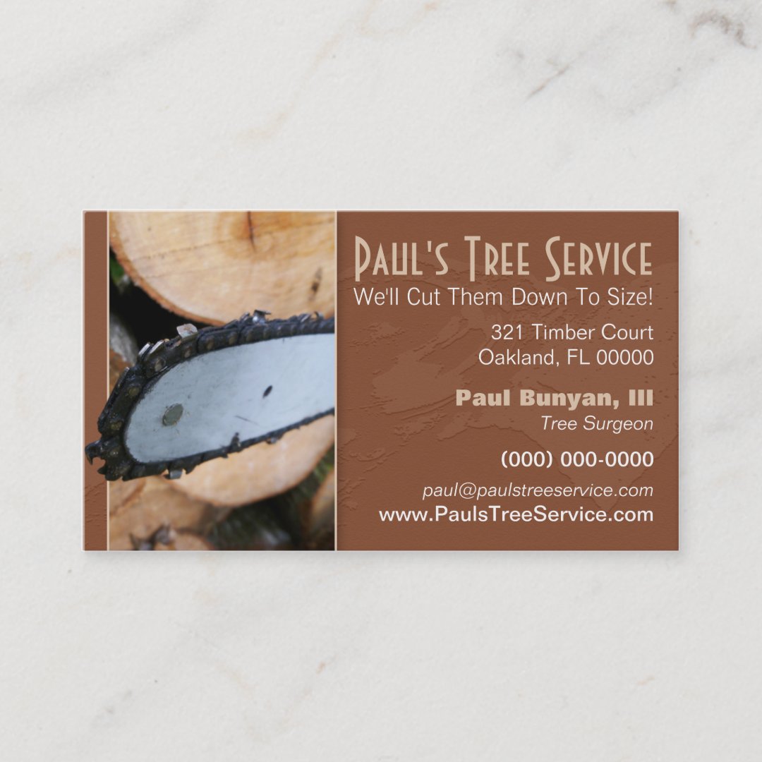 Firewood/Tree Service Business Card | Zazzle