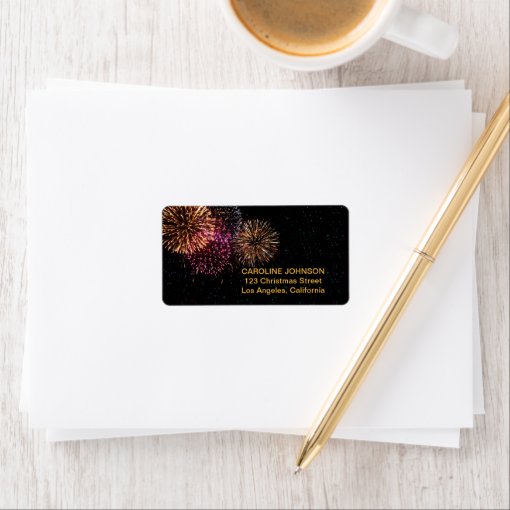 Firework Address Labels | Zazzle