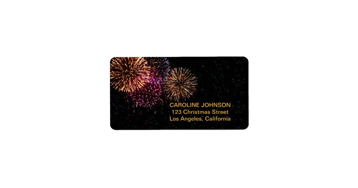 Firework Address Labels | Zazzle