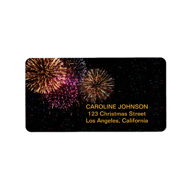 Firework Address Labels | Zazzle