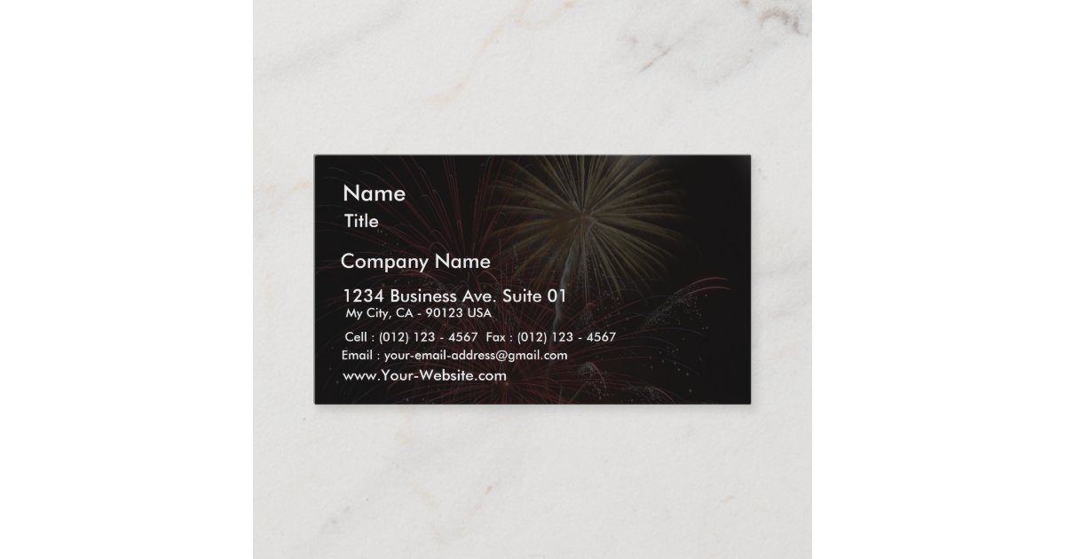 Firework Business Card | Zazzle