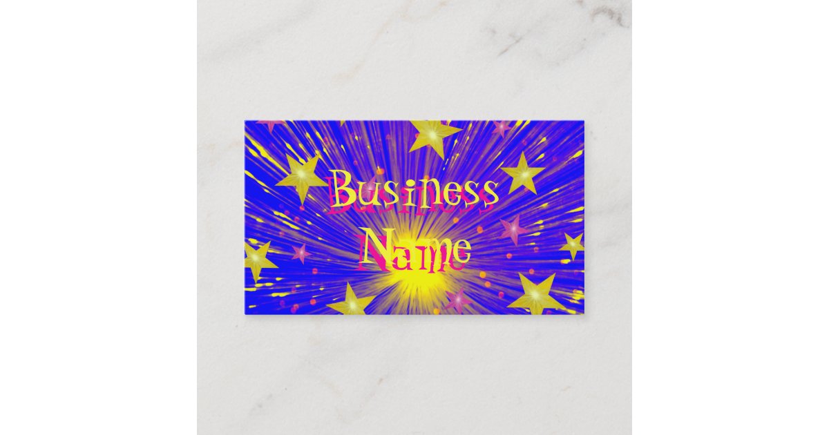 Firework business card template | Zazzle